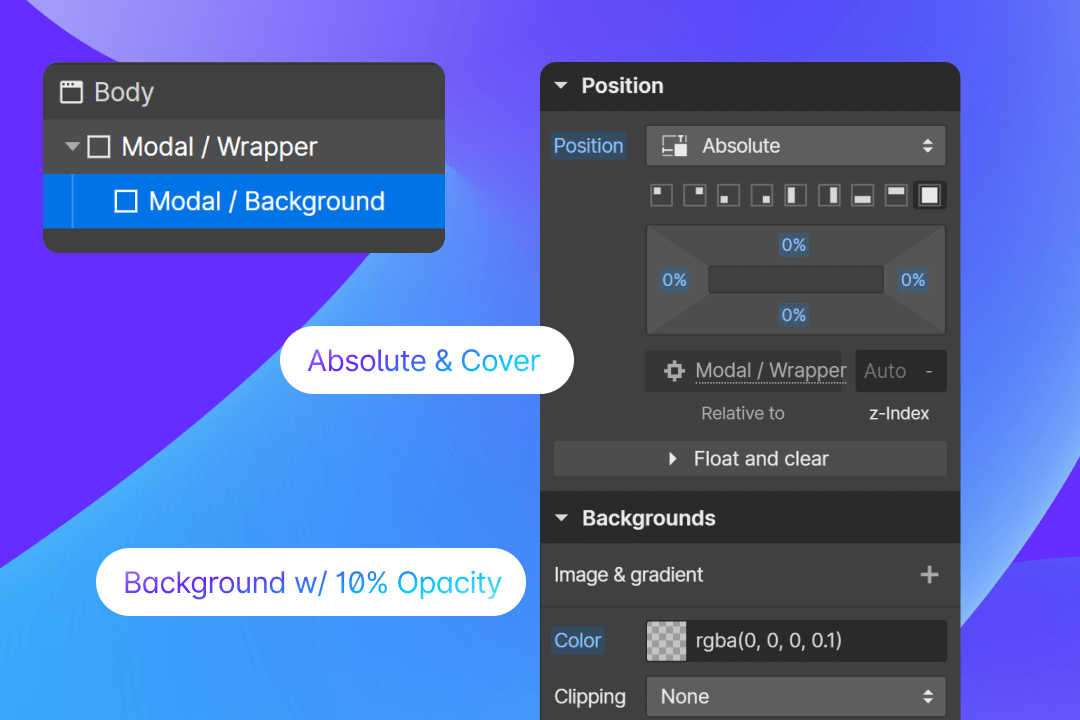 How to build a modal in Webflow | Flowbase